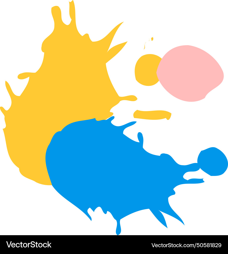 Colorful paint splash Royalty Free Vector Image