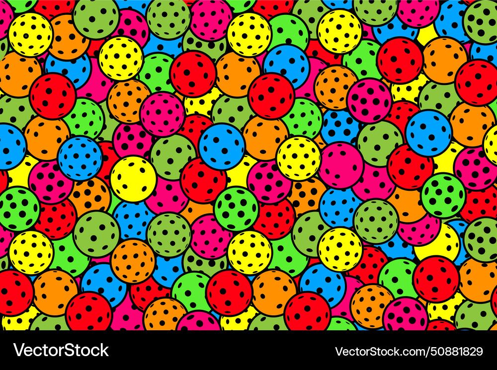 Colorful pickleball balls Royalty Free Vector Image