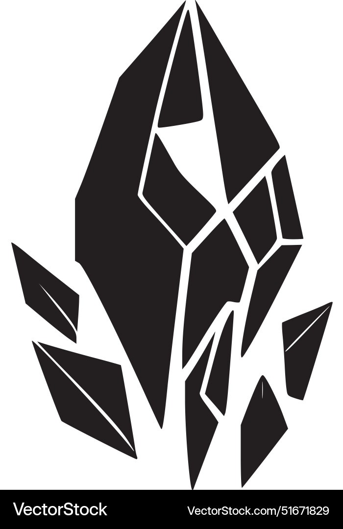Crystals - minimalist and flat logo Royalty Free Vector