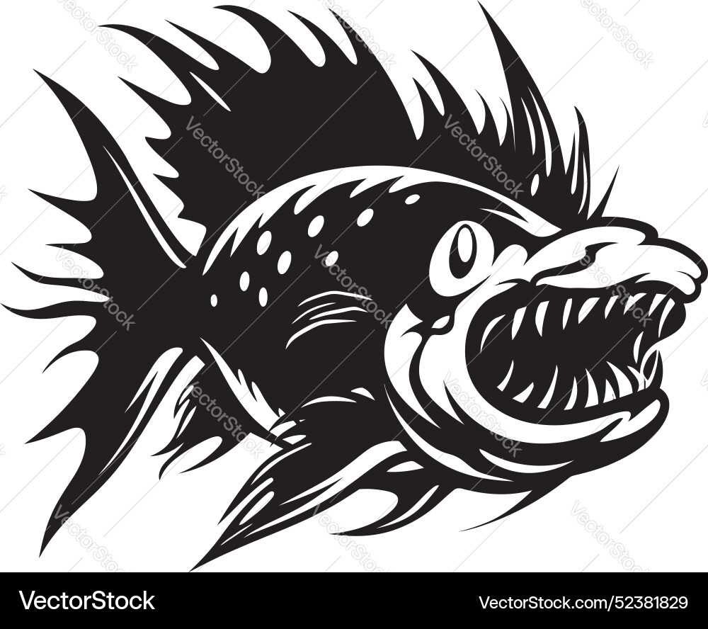 Diabolic drifter evil anglerfish symbol wicked Vector Image
