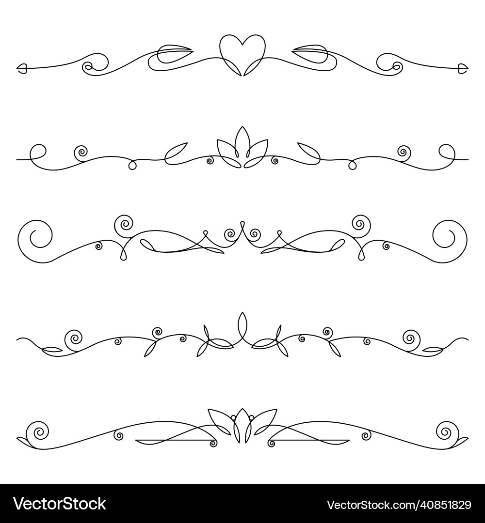Dividers tribal tattoo elements set Royalty Free Vector