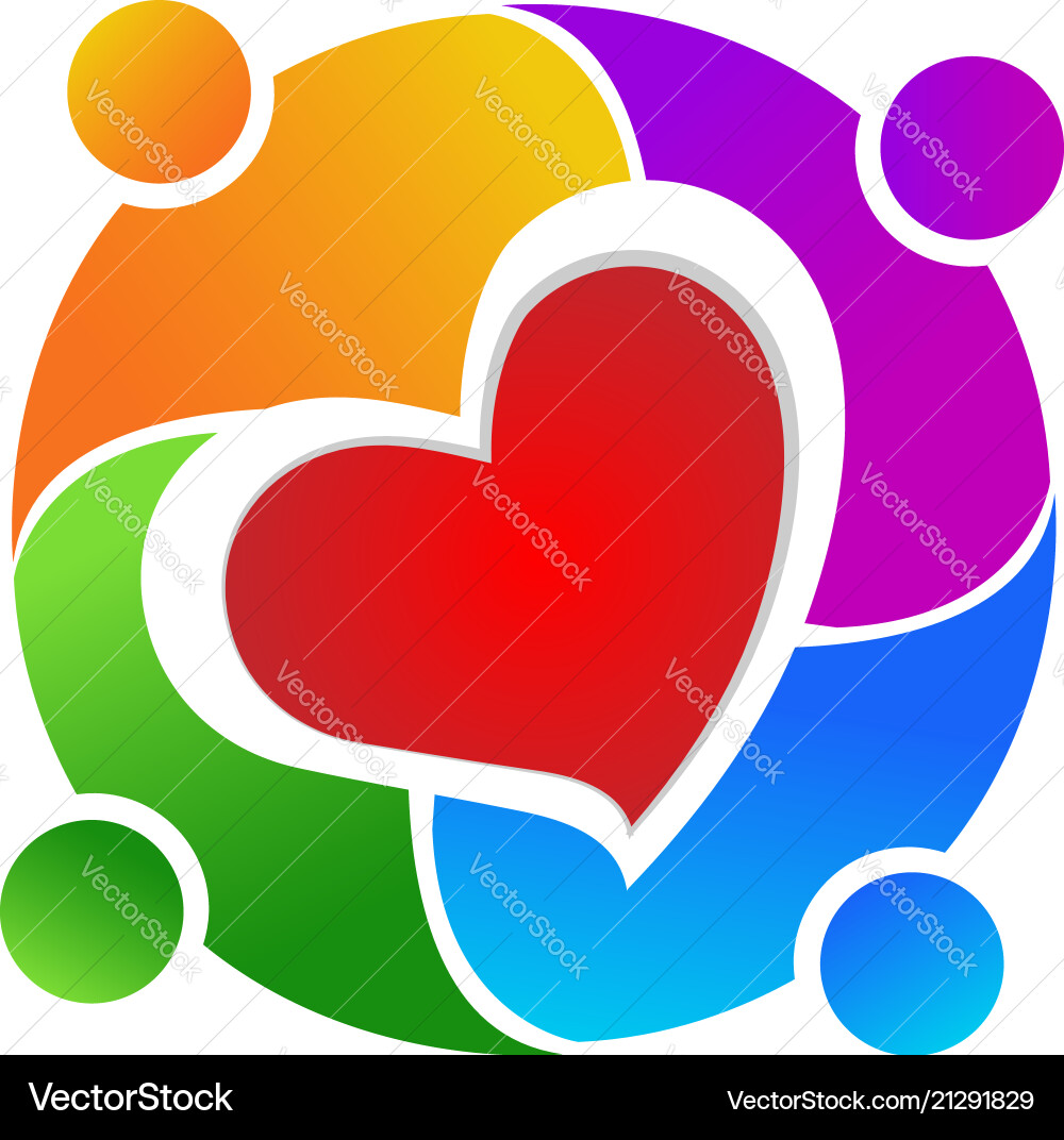 Family teamwork love icon Royalty Free Vector Image