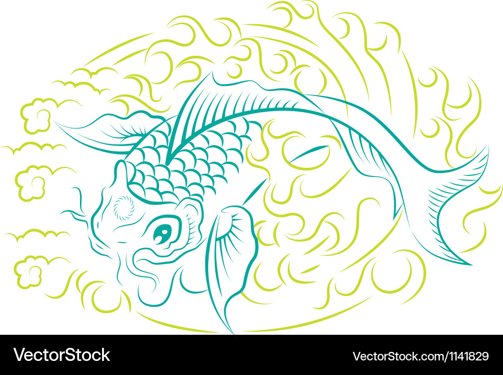 Koi fish Royalty Free Vector Image - VectorStock