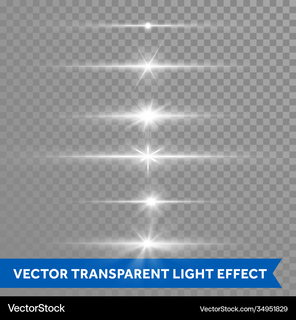 Light shine effect or starlight lens flare Vector Image