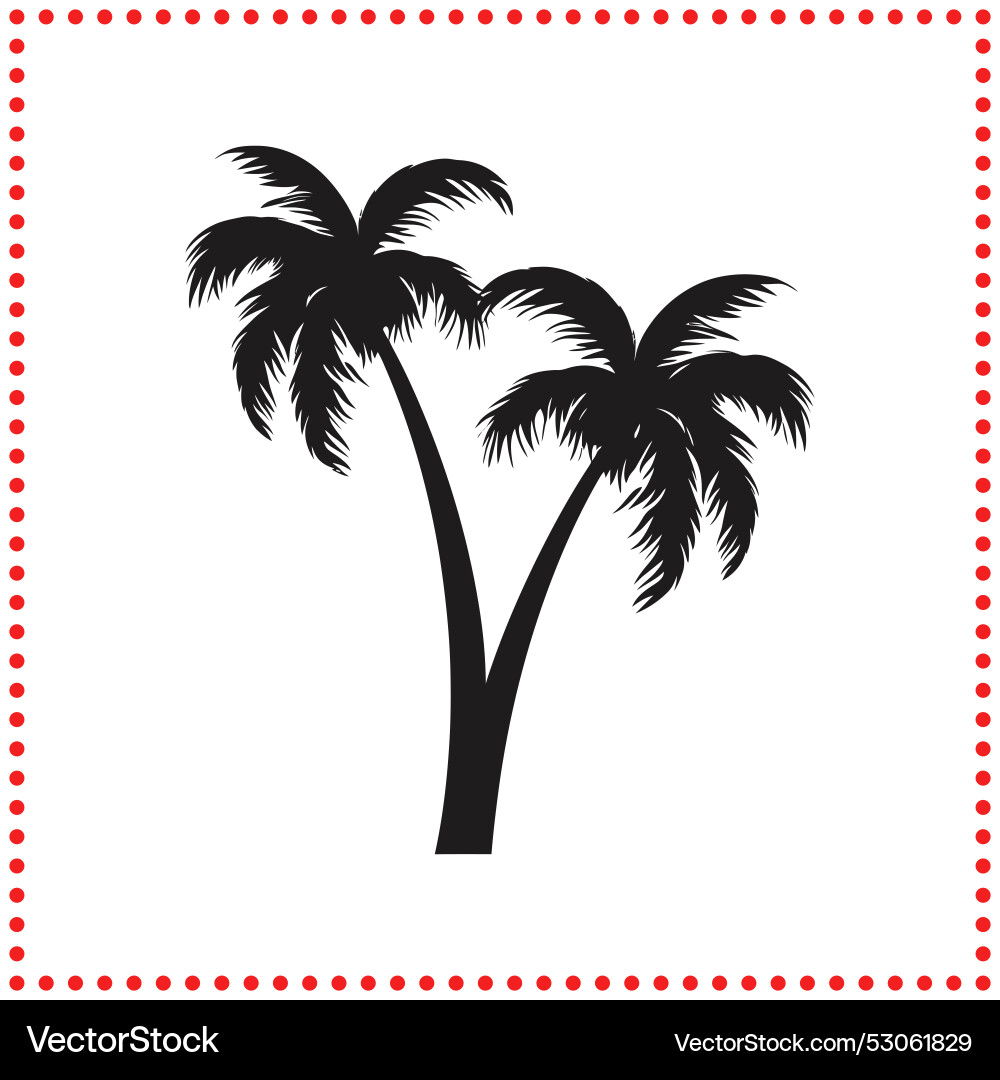 Minimalist tropical palm tree ideal for resort Vector Image