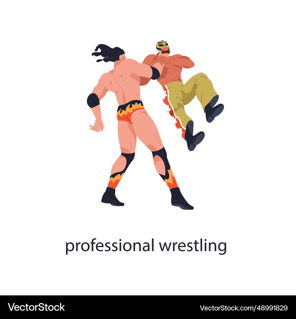Professional wrestling fighters competition Vector Image