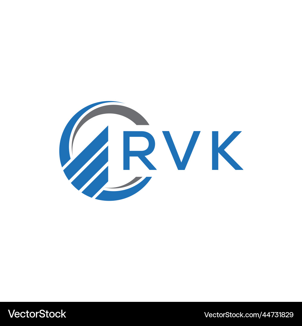 Rvk abstract technology logo design on white Vector Image