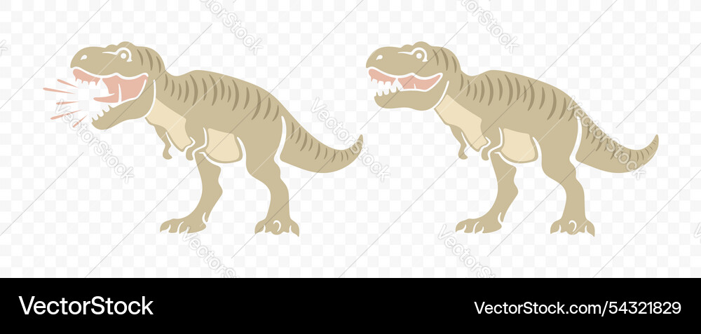 Tyrannosaurus rex roar or roaring Royalty Free Vector Image