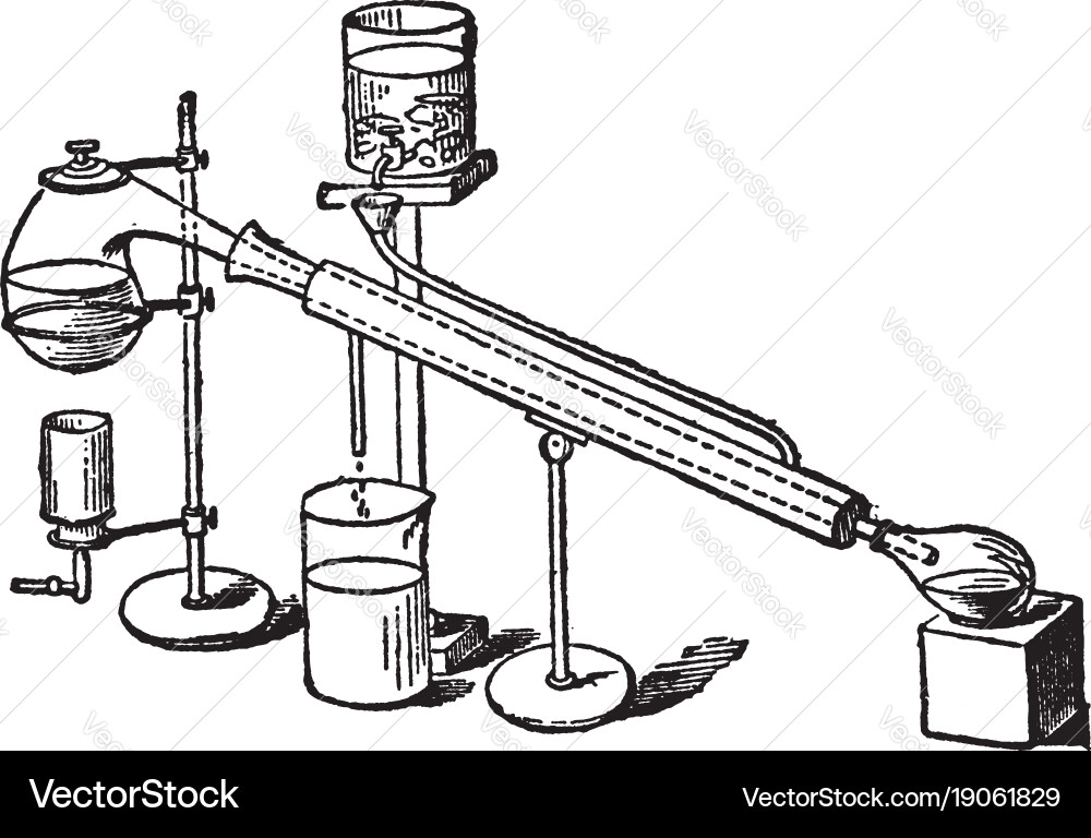 Vintage Retort Line Drawing Royalty Free Vector Image