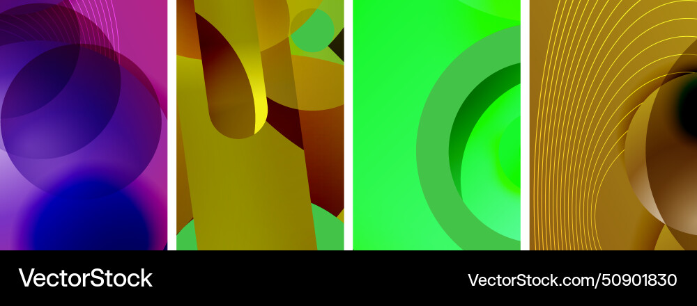 Circle geometric abstract posters Royalty Free Vector Image