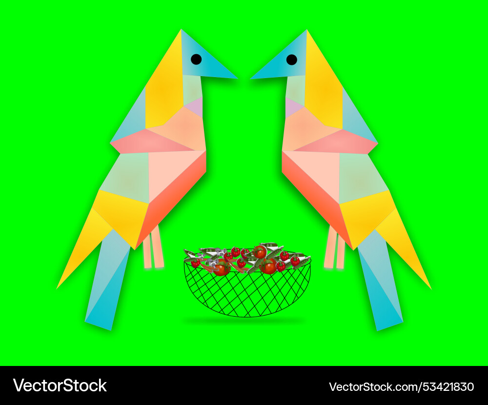 Colorful bird shapes for creative fun Royalty Free Vector