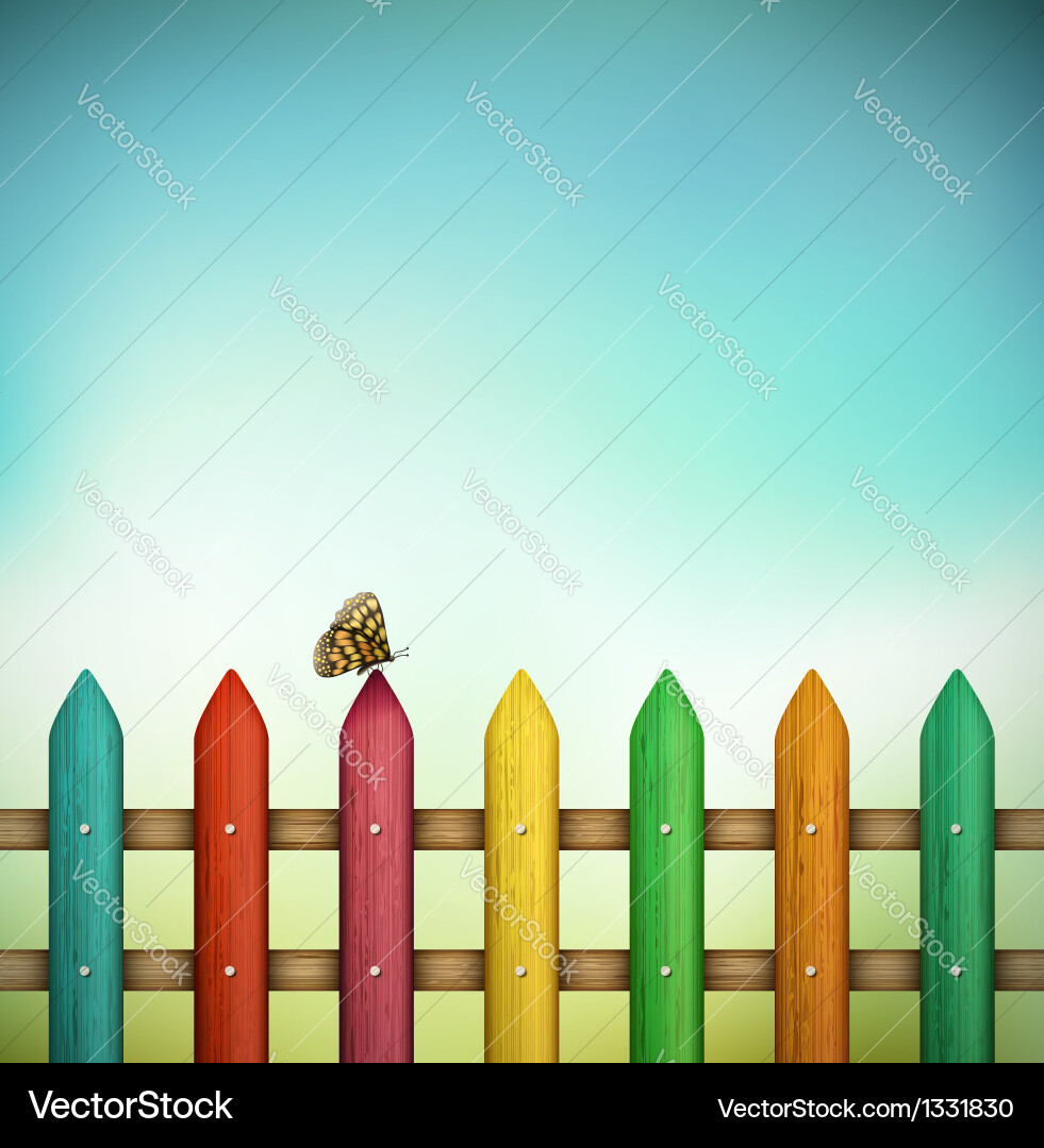 Colorful fence Royalty Free Vector Image - VectorStock
