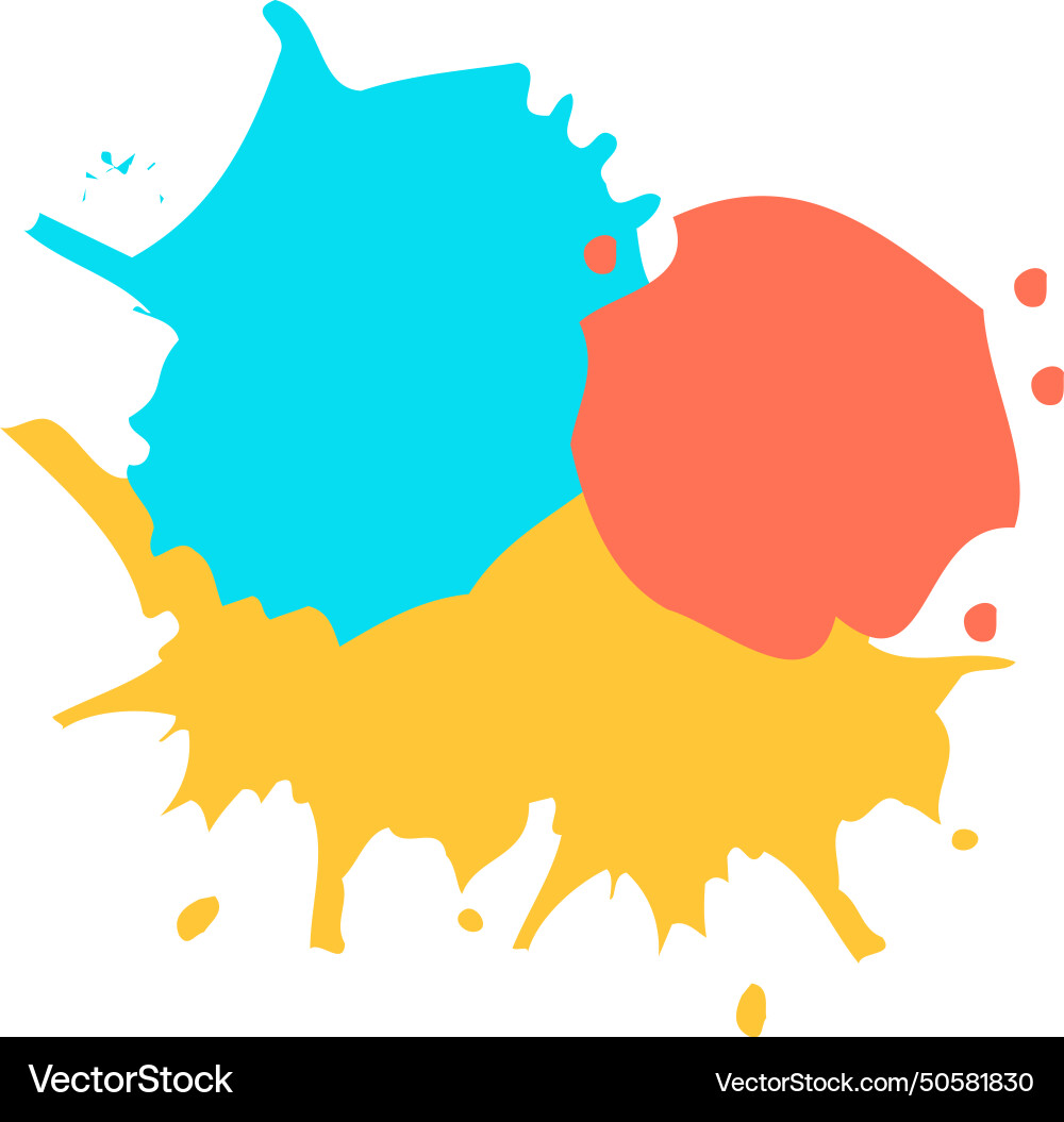 Colorful paint splash Royalty Free Vector Image Colorful paint splash Royalty Free Vector Image