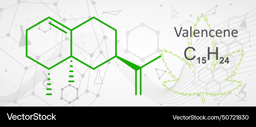 Valencene is a sesquiterpene that an aroma Vector Image