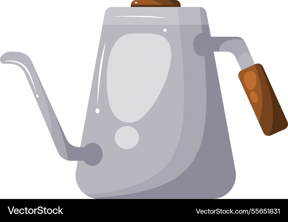 A gooseneck kettle Royalty Free Vector Image - VectorStock