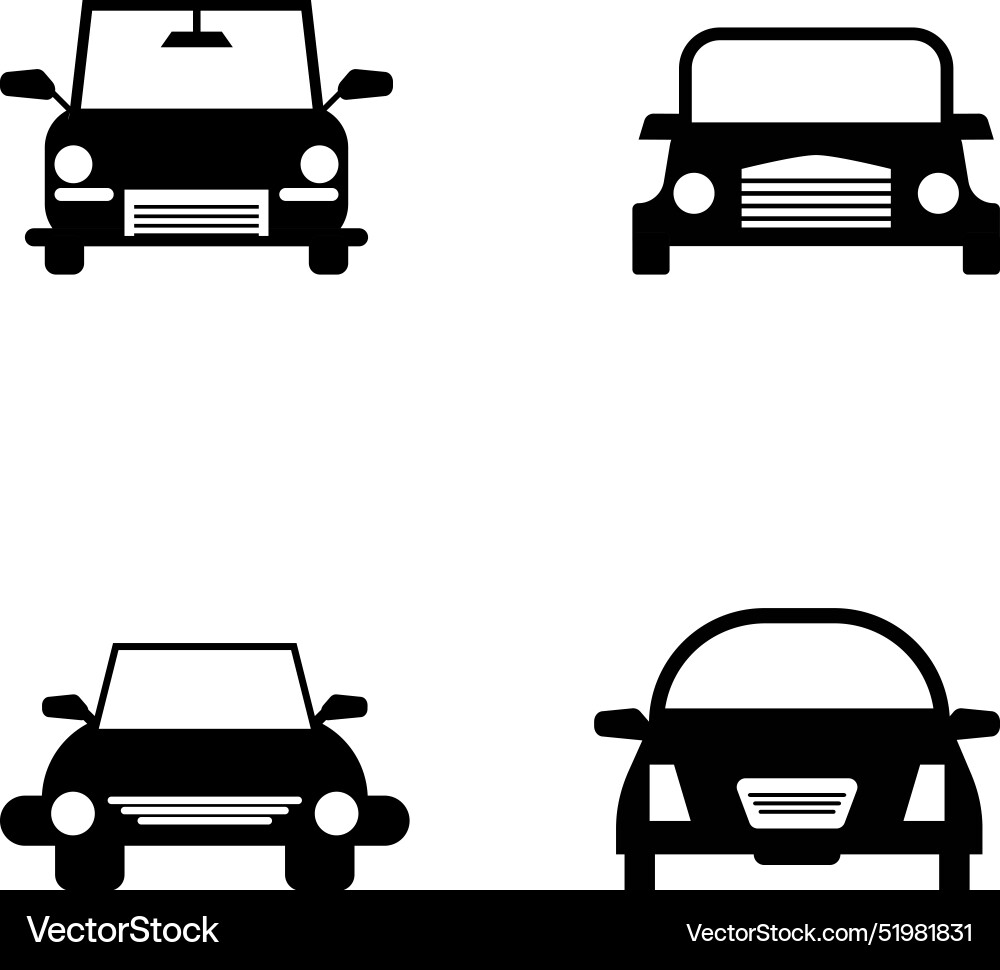Car icon set Royalty Free Vector Image - VectorStock
