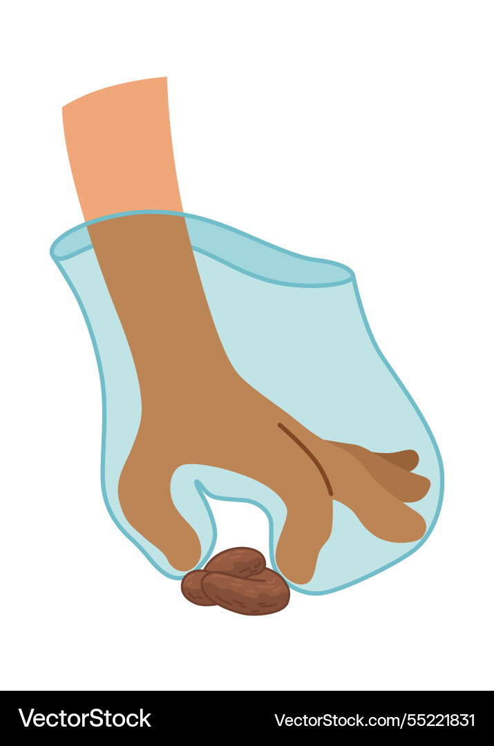 Dog poo clean up one step infographic Royalty Free Vector