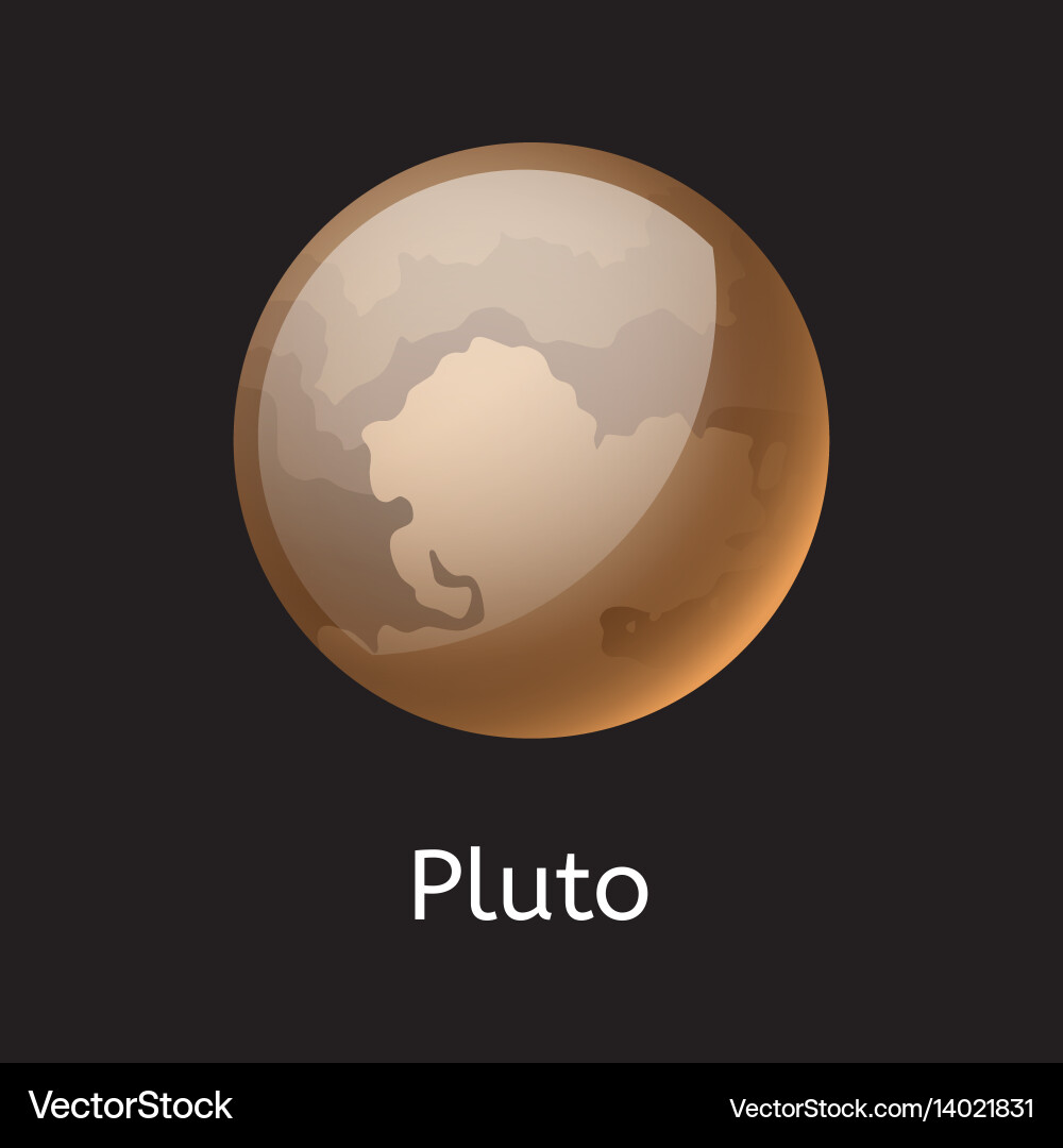 High quality space planet galaxy astronomy pluto Vector Image