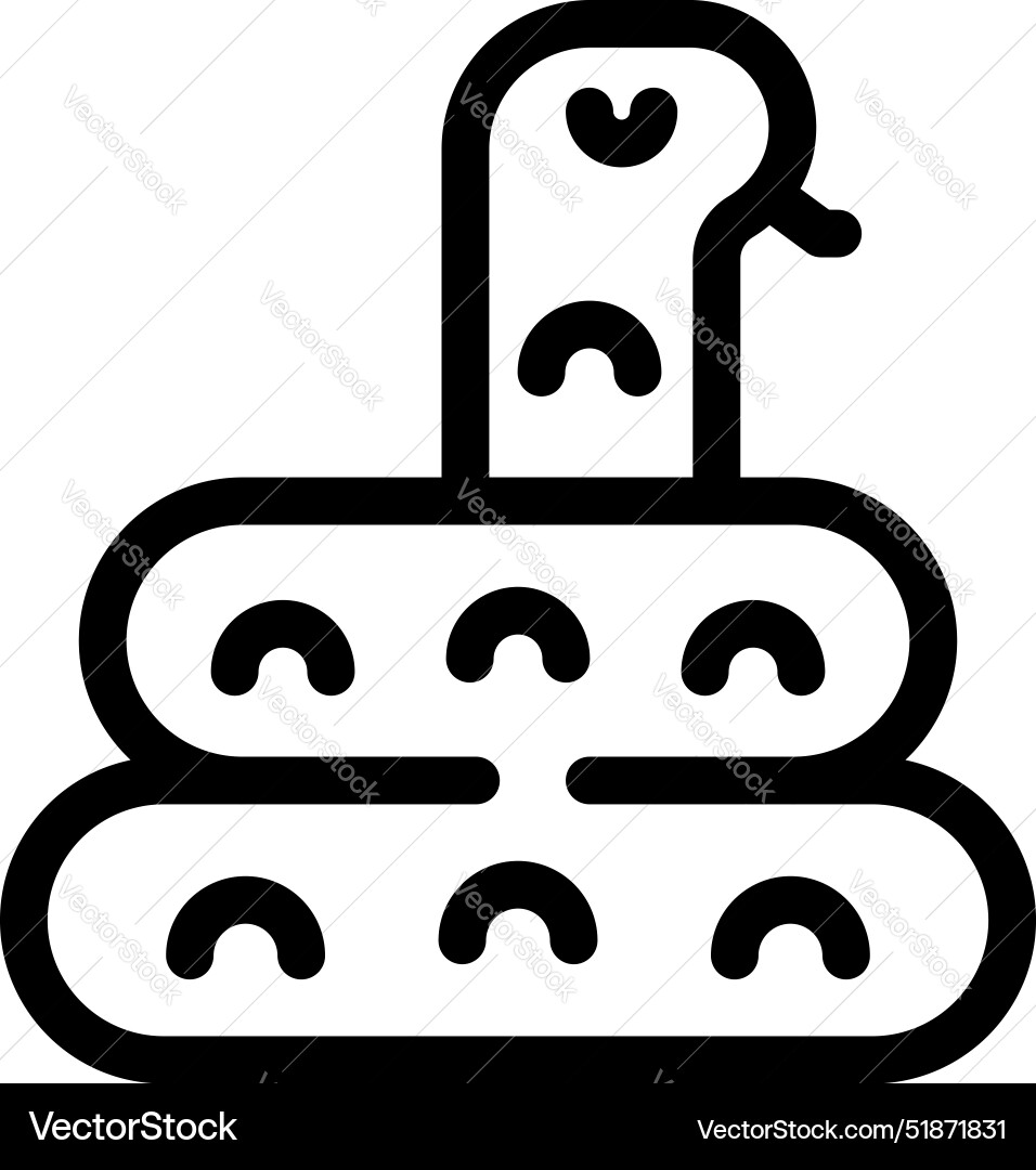 King cobra snake coiled body showing fangs while Vector Image