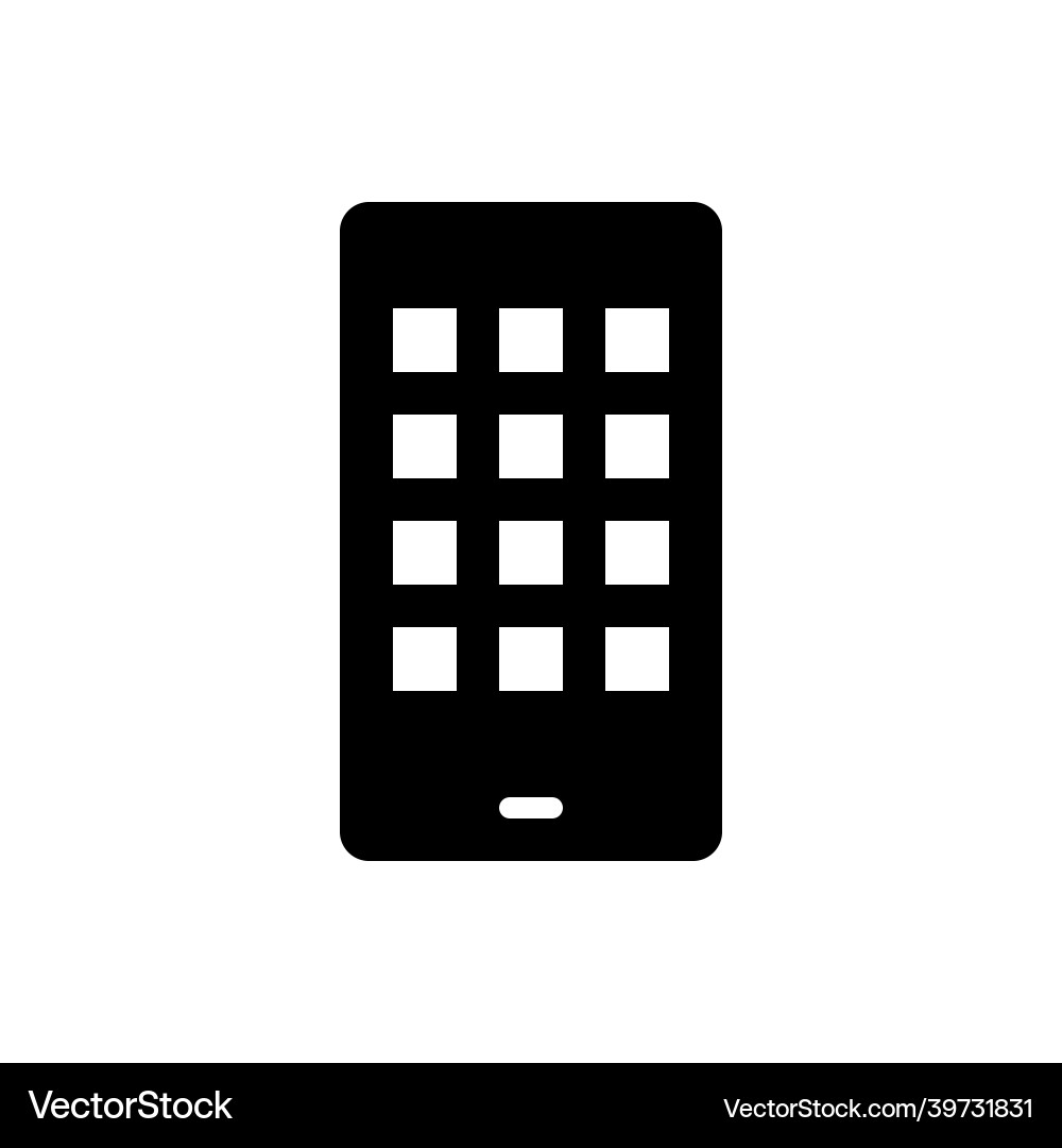 Mobile Anwendung Icon Lizenzfreies Vektorbild