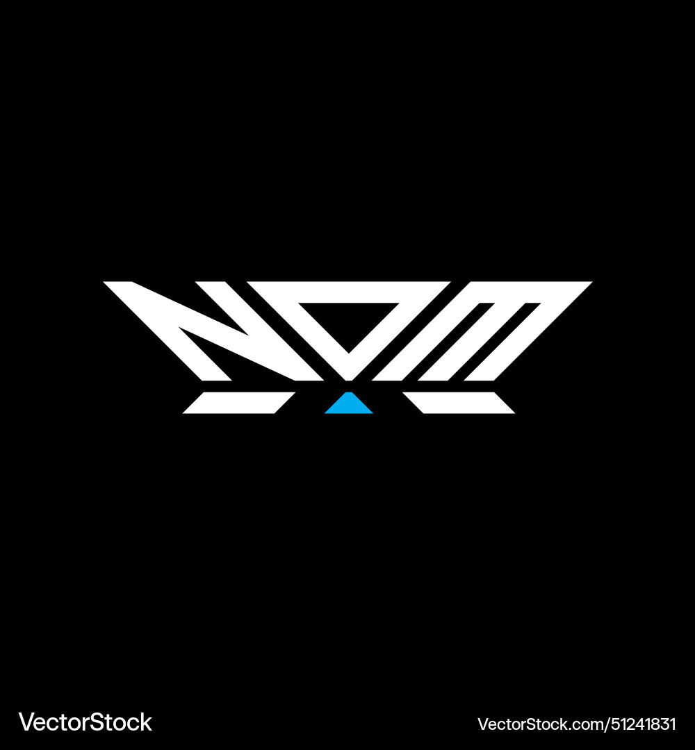 Nom letter logo design nom simple and modern logo Vector Image