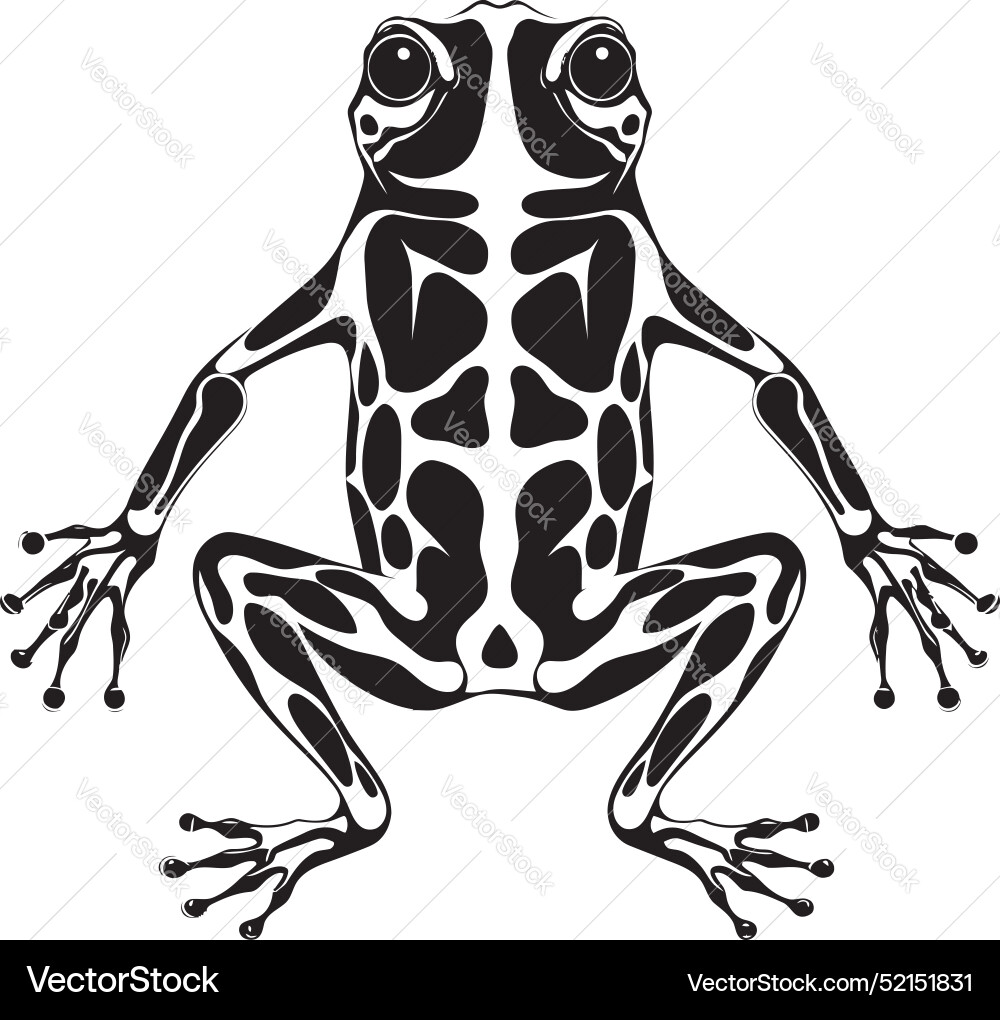 Spectral skeletal symphony frog skeleton logo Vector Image