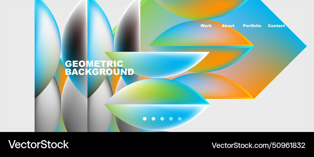 Abstract geometric shapes web design page Vector Image