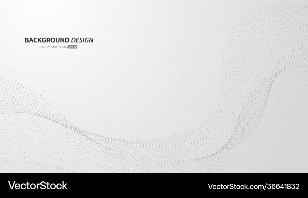 Abstract white background with flowing particles Vector Image