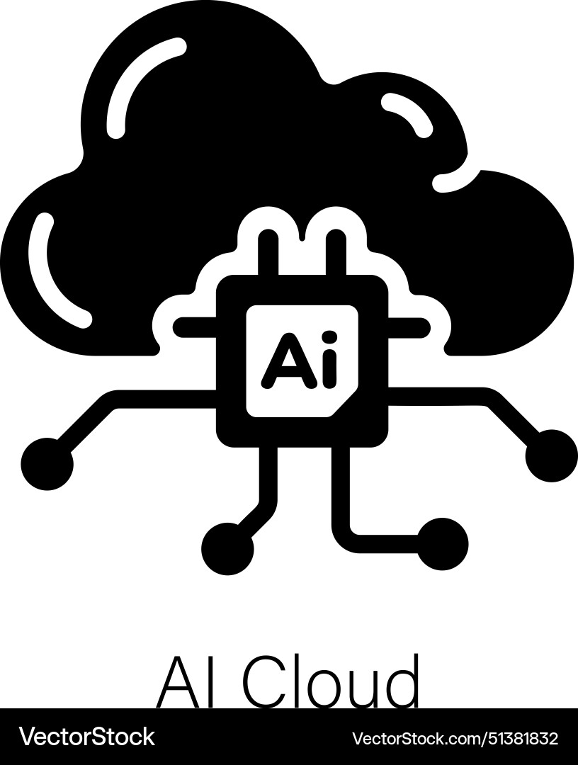 Ai cloud Royalty Free Vector Image - VectorStock