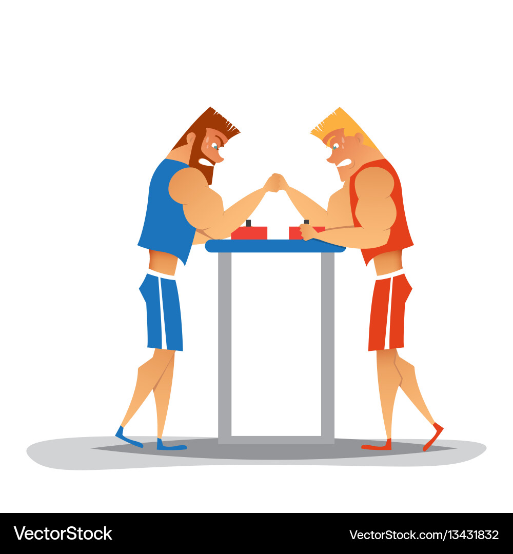Arm Wrestling Contest Royalty Free Vector Image