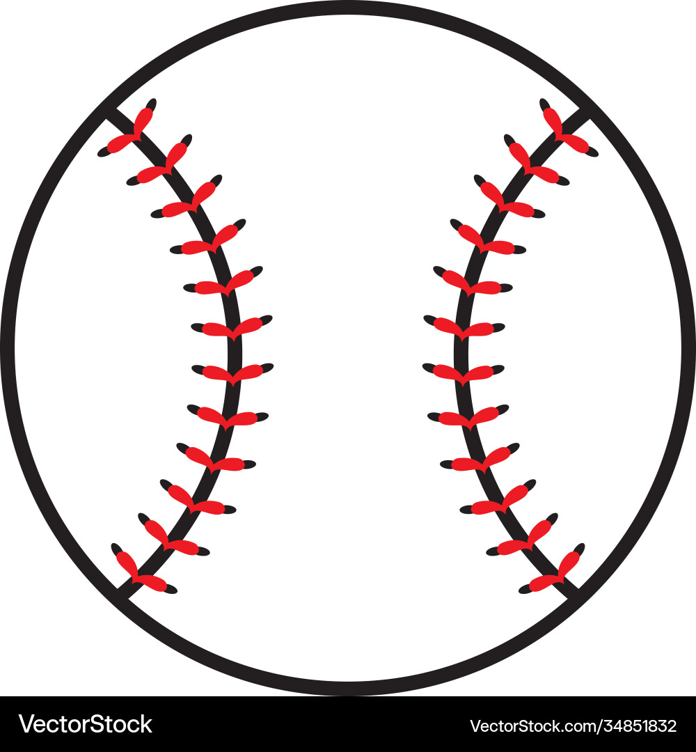 Baseball ball Royalty Free Vector Image - VectorStock