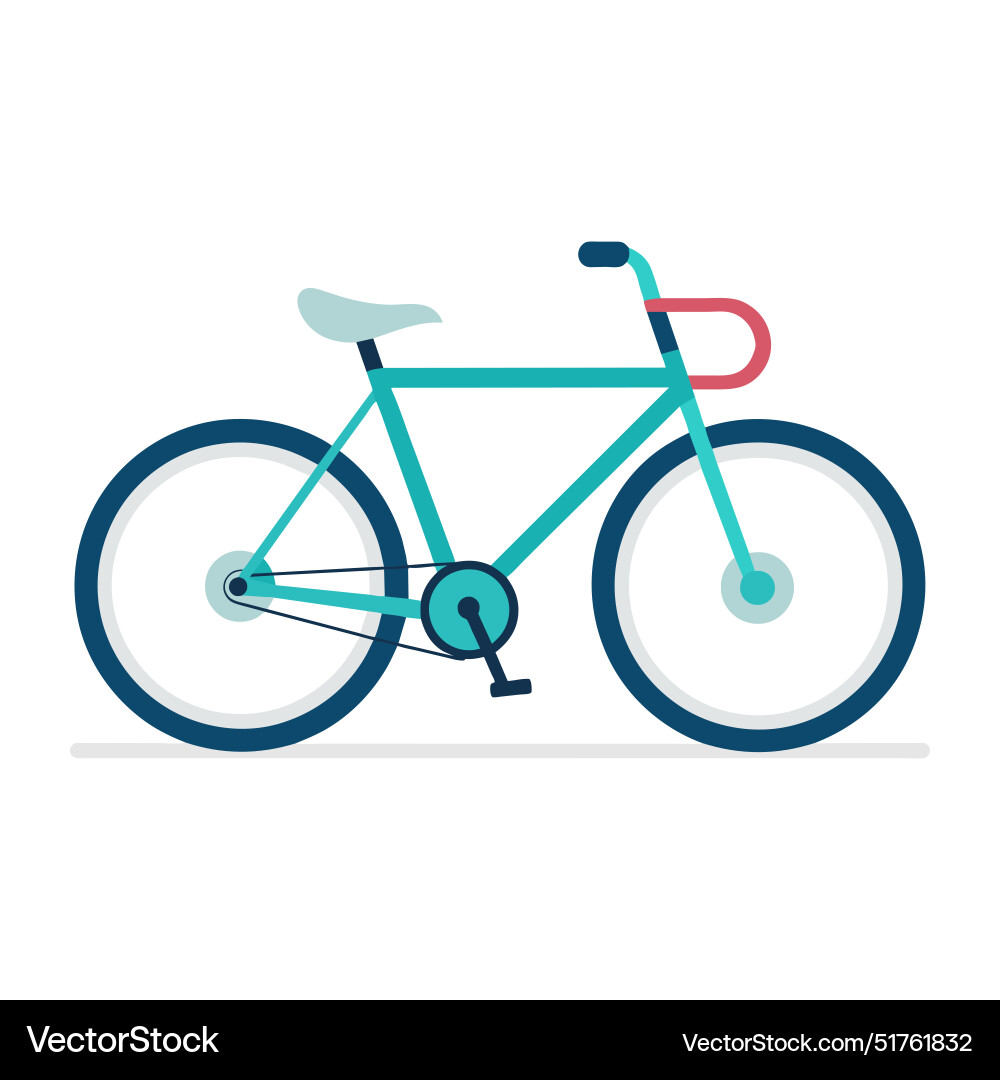 Bicycle isolated flat Royalty Free Vector Image