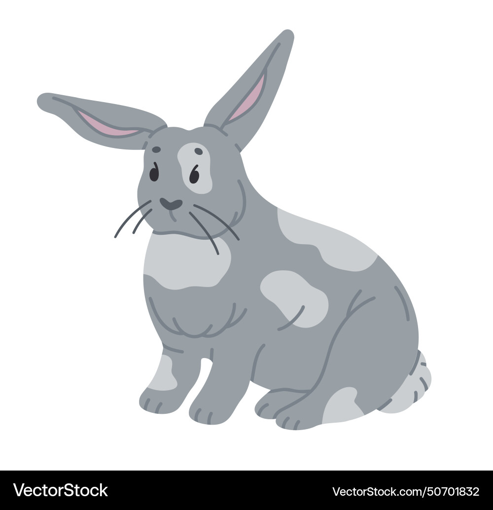 Hand drawn spring bunny cute easter rabbit Vector Image
