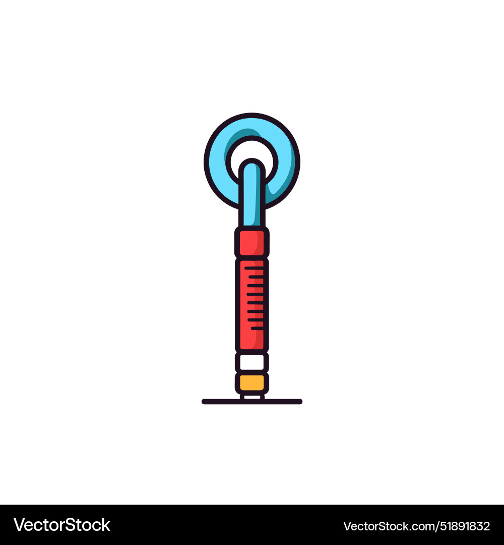 Minimalist cartoon tool icon with red and blue Vector Image