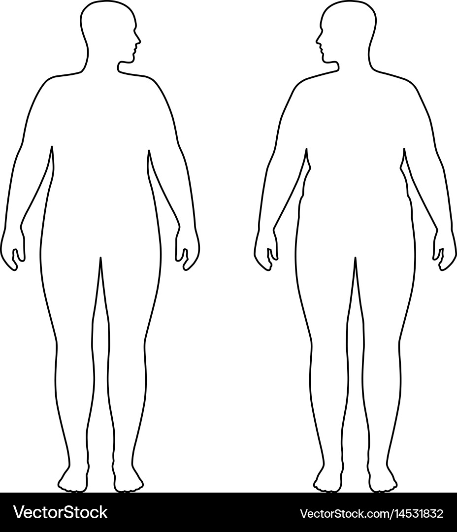 Outlined standing woman Royalty Free Vector Image