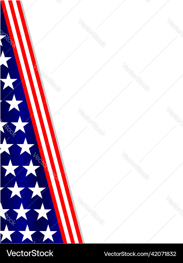 Patriotic Abstract Flag Border Royalty Free Vector Image