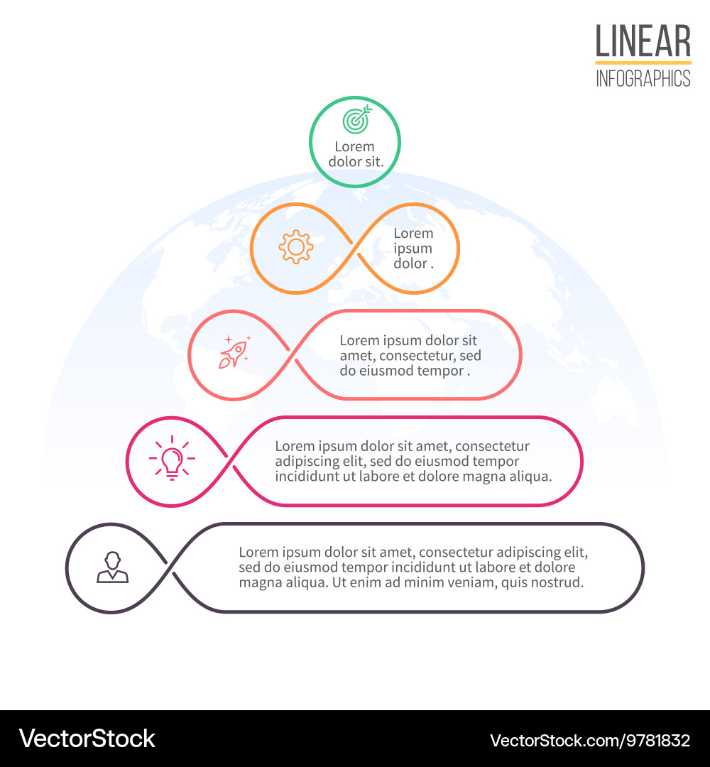 Pyramid for infographics business diagram chart Vector Image