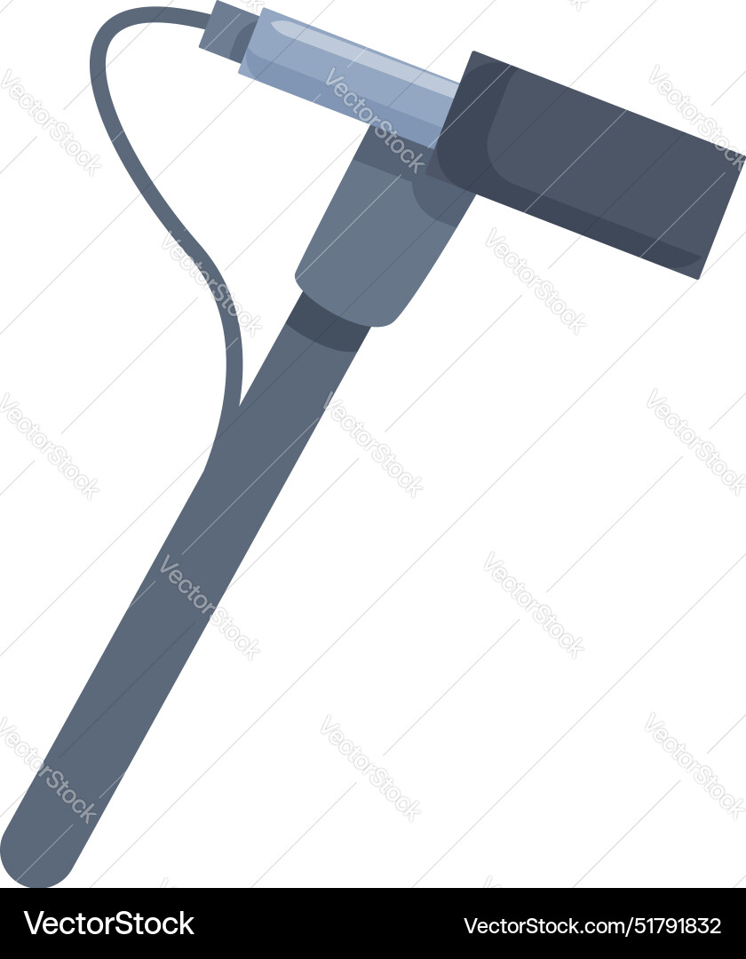 Wired microphone is capturing sound on stand Vector Image