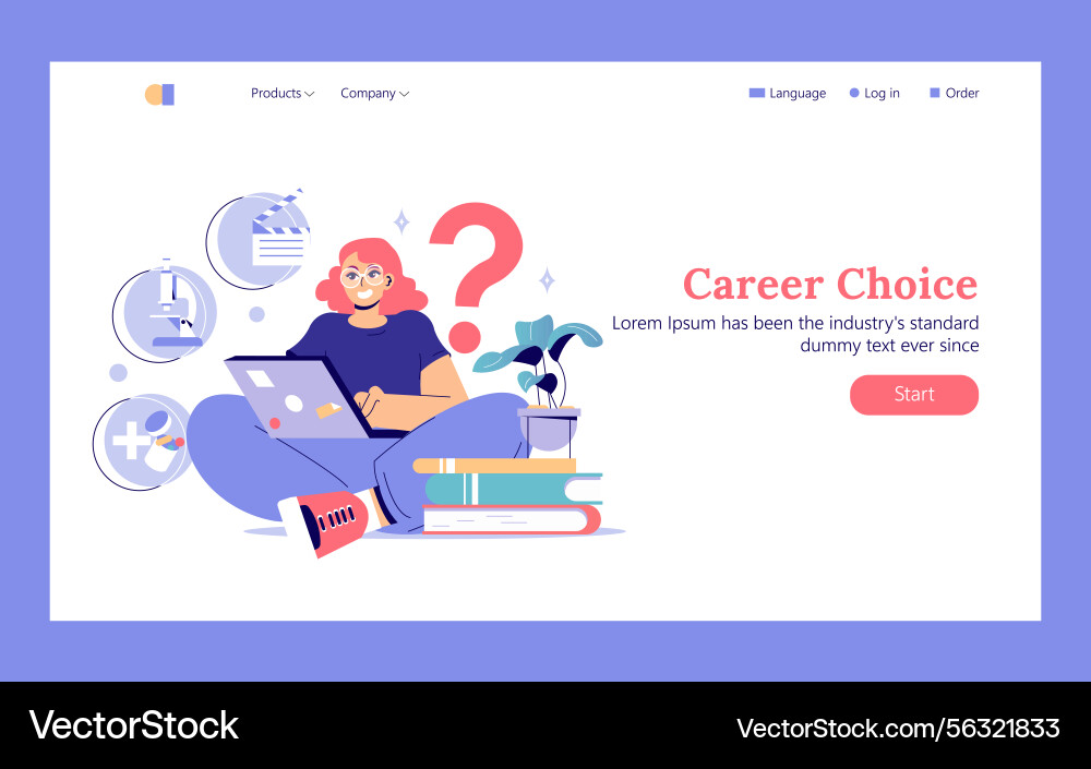Career Exploration for Students Royalty Free Vector Image
