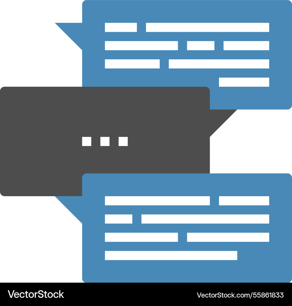 Conversation flat web icon concept Royalty Free Vector Image