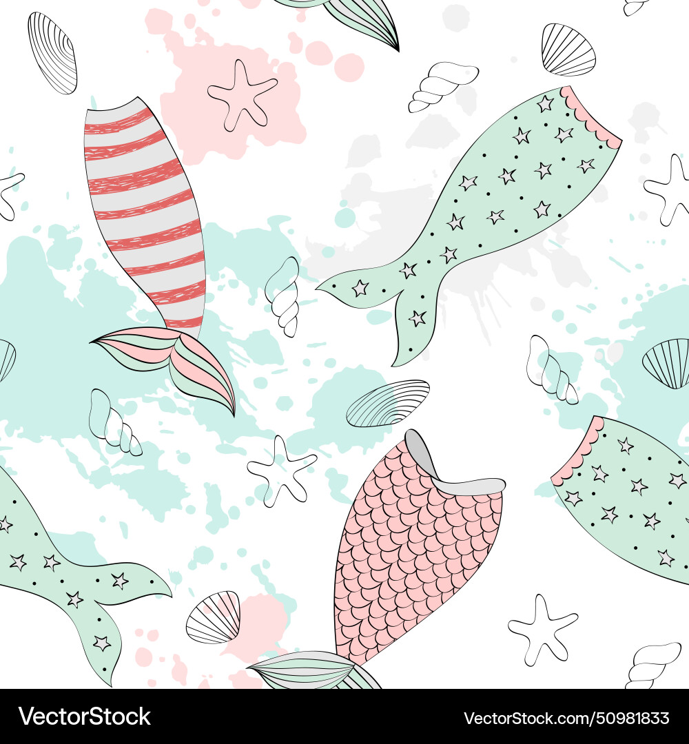 Cute mermaid Royalty Free Vector Image - VectorStock