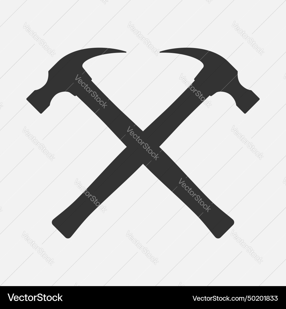 Hammers symbol Royalty Free Vector Image - VectorStock