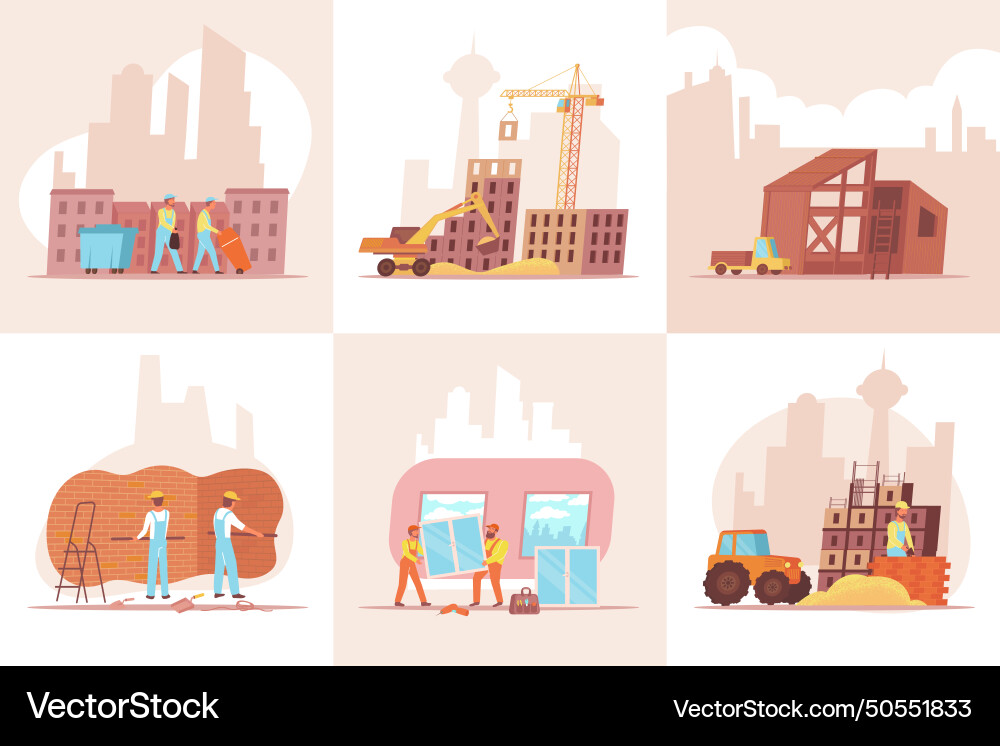 Home construction design concept Royalty Free Vector Image