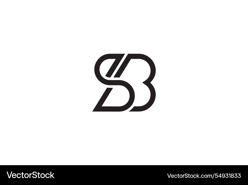 Letter sb logo design Royalty Free Vector Image