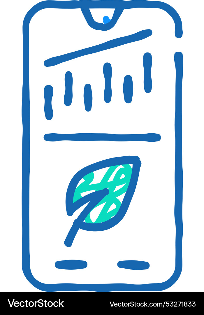 Phone application for monitoring chia Royalty Free Vector