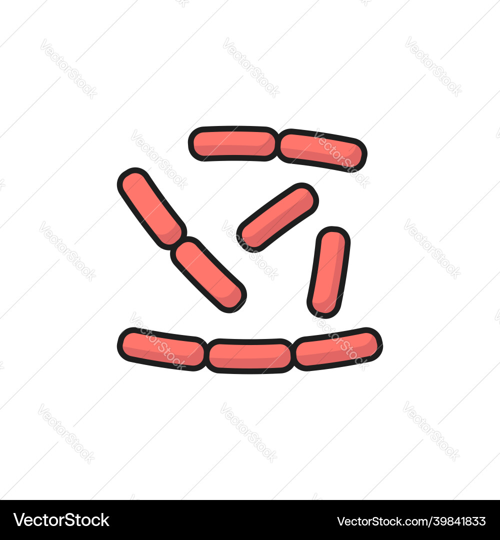 Probiotics lactobacillus isolated microorganisms Vector Image