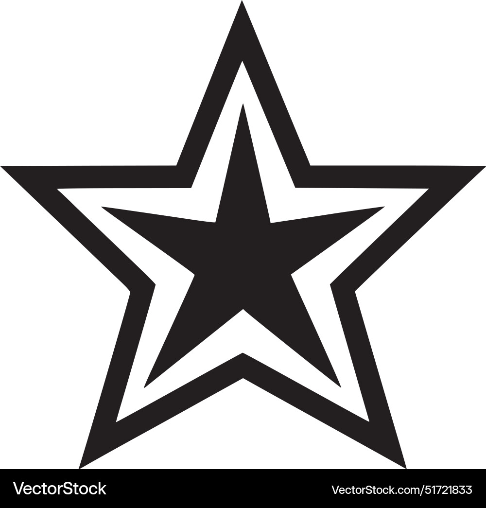 Star - minimalist and flat logo Royalty Free Vector Image