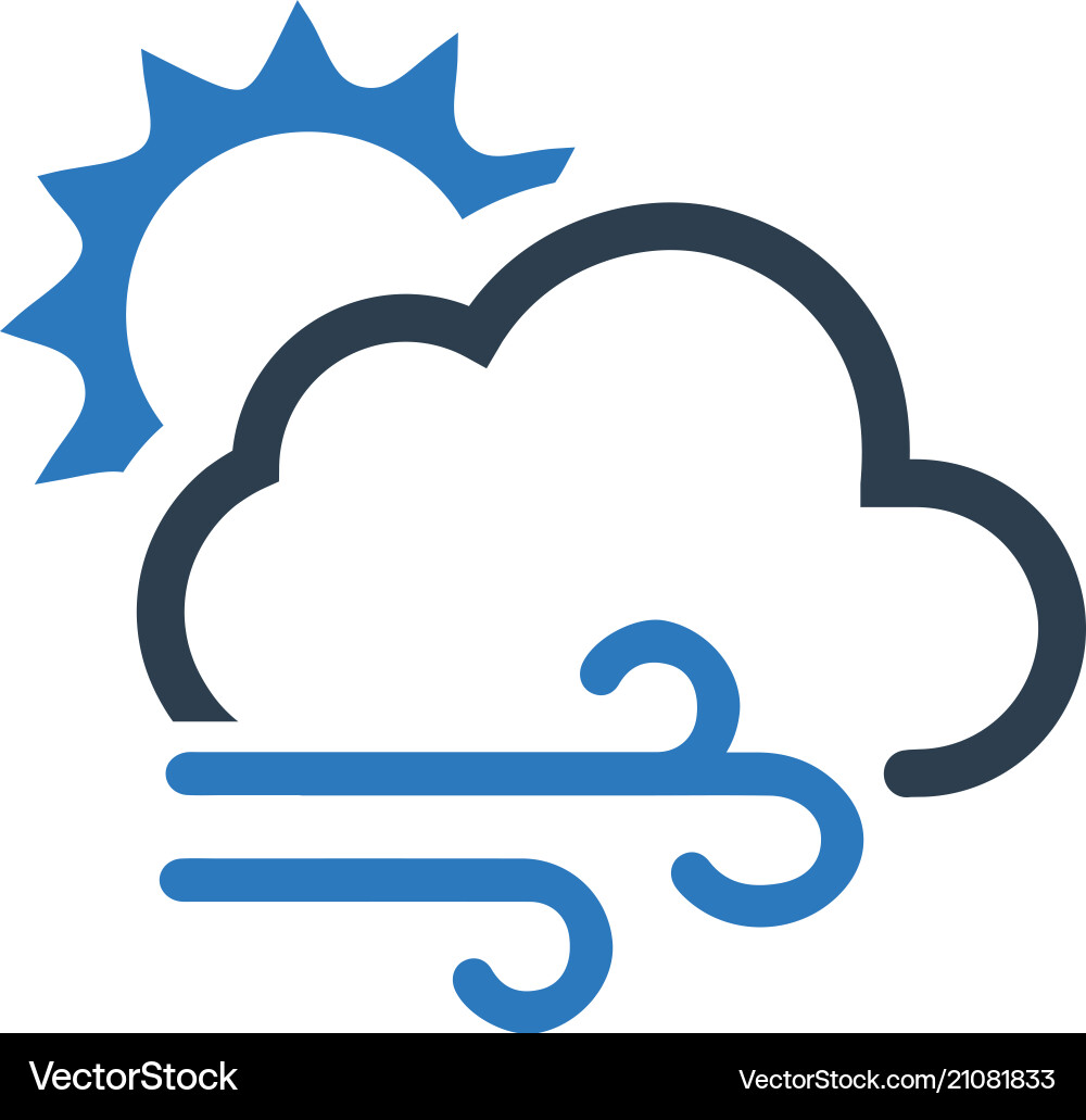 Windy weather icon Royalty Free Vector Image - VectorStock