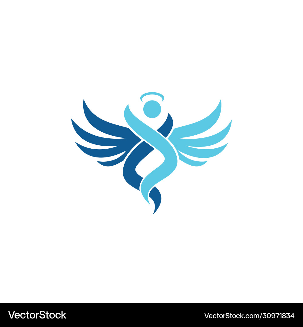 Abstract angel logo design Royalty Free Vector Image