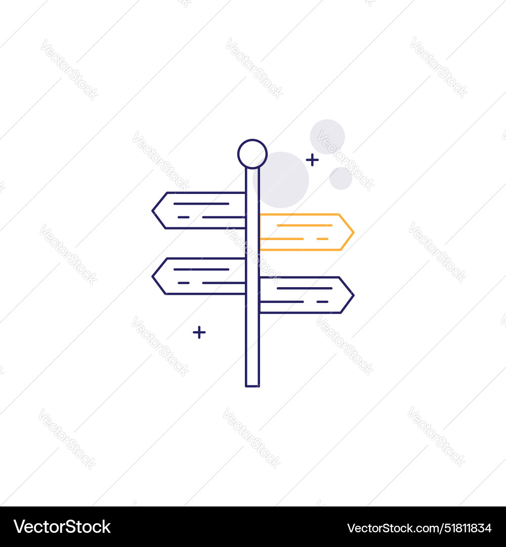 Direction post icon design Royalty Free Vector Image